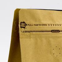 China Eco-Friendly Kraft Paper Coffee Bags 10-60cm with Resealable Zipper and Degassing Valve Custom Printing for sale
