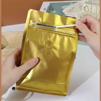 China Eco-Friendly Kraft Paper Coffee Bags 10-60cm with Resealable Zipper and Degassing Valve Custom Printing for sale