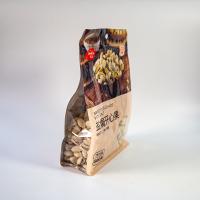 China Food Grade Eight Sided Sealing Bags 10-70cm Width with Transparent Windows for Snacks Nuts Packaging for sale