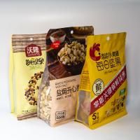 China Food Grade Eight Sided Sealing Bags 10-70cm Width with Transparent Windows for Snacks Nuts Packaging for sale