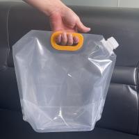 China Thickened Transparent Spout Pouches with Reinforced Handles 1L to 10L for Bulk Grain and Liquid Packaging for sale
