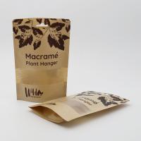 China Recyclable Kraft Paper Pouches with Transparent Windows Custom Printing 10-70 cm Width for sale