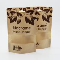 China Recyclable Kraft Paper Pouches with Transparent Windows Custom Printing 10-70 cm Width for sale