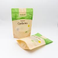 China Custom Food Grade Zip Lock Stand Up Pouches 50-120 Micron for Dry Food Packaging with Clear Window for sale