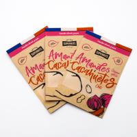 China Recyclable Kraft Paper Bags for Food Packaging with Transparent Window 8-60 cm Width Custom Printing for sale