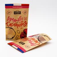 China Recyclable Kraft Paper Bags for Food Packaging with Transparent Window 8-60 cm Width Custom Printing for sale