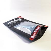 China Water-Resistant Mylar Stand Up Pouches 100-160 Micron for Clothing Packaging with Transparent Window Wholesale for sale