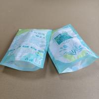 China Stand Up Tri Seal Bags for Washing Pods 100 300mm Width Resealable Zipper Clear Window for sale