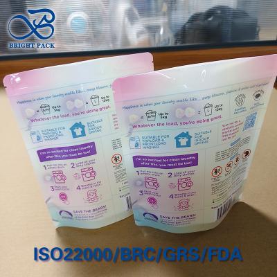 China Custom Printed 4-in-1 Laundry Pods Triple-Seal Bags Moisture Barrier WVTR <0.5 g/m²/day for sale