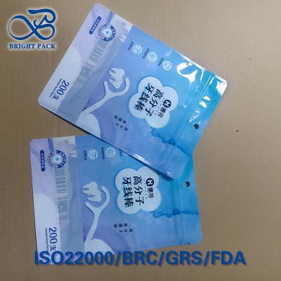 China Metallized Tri-Seal Bags for Dental Floss High Barrier Aluminum Coating 50-200mm Width for sale