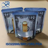 China Custom Printed USD Dollar Pattern 3-Side Seal Child Resistant Bags - ASTM Certified for sale
