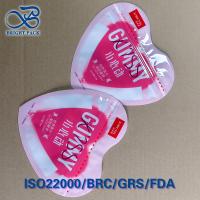 China Custom Logo Heart Shape Stand Up Zipper Pouches 4oz Food Safe Resealable Packaging Bags for sale