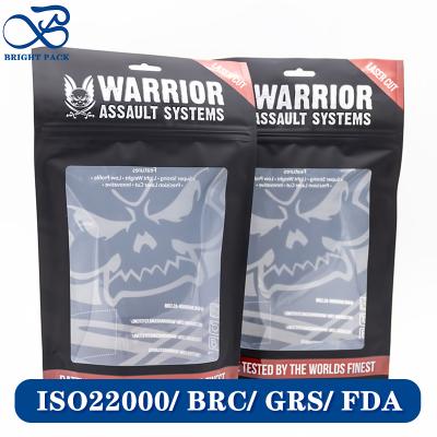 China Water-Resistant Mylar Stand Up Pouches 100-160 Micron for Clothing Packaging with Transparent Window Wholesale for sale