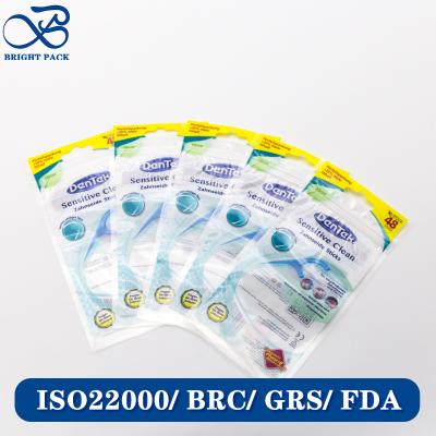 China Custom Laminated Plastic Packaging Bag for Dental Floss with Logo Printing 50-120 Micron for sale