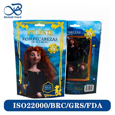 China Customized Cartoon Pattern Stand Up Zipper Bags for Toys Packaging 100-160 Micron Biodegradable Mylar for sale