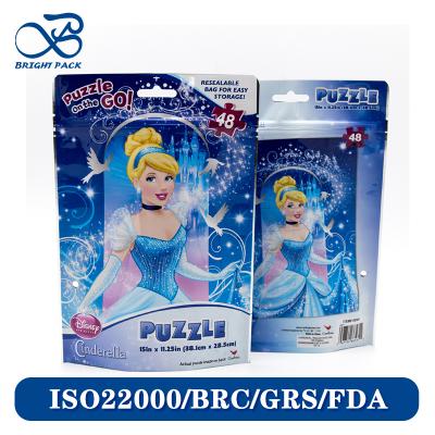 China Custom Printed Resealable Stand Up Zipper Pouches for Toys Packaging 50-120 Micron for sale