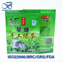 China Eco-Friendly Stand Up Bags for Tea Packaging with Aluminum Foil Liner and Resealable Zipper 50-120 Micron for sale