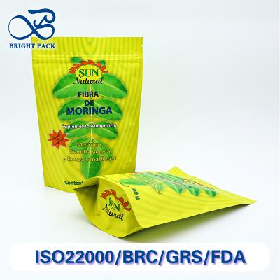 China Custom Eco-Friendly Stand Up Pouches for Food Packaging 50-120 Micron with Resealable Zipper for sale
