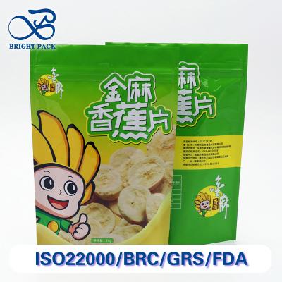 China Eco-Friendly Stand Up Bags for Dried Fruits 50-120 Micron with Oxygen Barrier and Resealable Zipper for sale