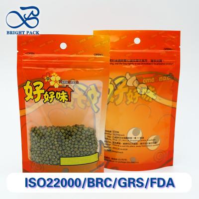 China Customizable Recyclable Stand Up Bags with Transparent Window 50-120 Micron for Food Packaging for sale