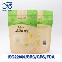 China Custom Food Grade Zip Lock Stand Up Pouches 50-120 Micron for Dry Food Packaging with Clear Window for sale