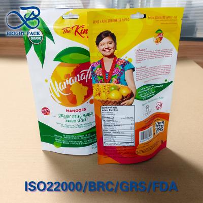 China Ziplock Resealable Mango Bag 500g 10-Color Gravure Print Thick-Cut Portion for sale