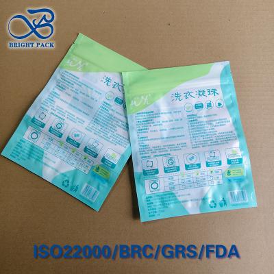 China 30% RPET Laundry Pod Bags GRS Certified SIOC E-commerce Ready for sale