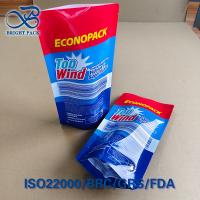 China 30% RPET Stand-up Pouch for Glass Cleaner GRS Certified Heavy Metal-Free 110-170 Microns for sale
