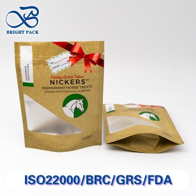 China Anti-Puncture Stand Up Pouches with High Oxygen Barrier and Transparent Window for Pet Food Packaging 50-120 Micron for sale