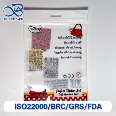 China Custom Printed Three Sided Sealing Bags for Toys Packaging with Clear Window 10-70 cm Width Anti-Static for sale