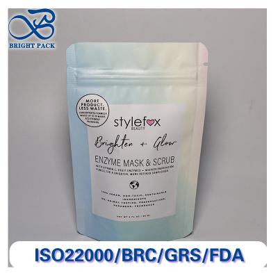 China Eco-Friendly Stand Up Pouches for Skincare Packaging 10-70cm Width 50-120 Micron Thickness with Resealable Zipper for sale