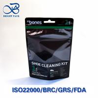 China Custom Stand Up Bags with Clear Window for Shoe Cleaning Kits 10 Color Printing 50 120 Micron for sale