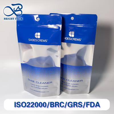 China Portable Stand Up Bags With Transparent Windows For Shoe Cleaner Packaging Featuring Versatile Functionality For Multi-Scene Use. for sale