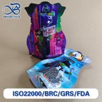 China Child Resistant Stand Up Pouches Contour Design Recyclable PE BOPET 50-120 Micron Custom Sizes for sale
