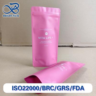 China Anti-Leakage Zipper Stand Up Bags for Skincare Packaging 50-120 Micron Custom Print for sale