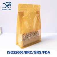 China Customizable Kraft Paper Bags with Visible Window 10-60 cm Greaseproof Food Packaging for sale