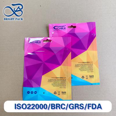 China Custom Printed Transparent Window Sealed Bags 50-120 Micron for Electronic Accessories Packaging for sale