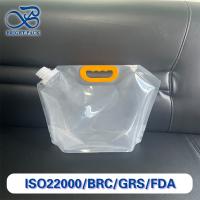China Thickened Transparent Spout Pouches with Reinforced Handles 1L to 10L for Bulk Grain and Liquid Packaging for sale