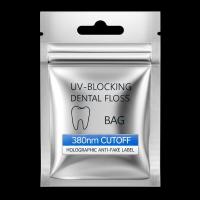 China UV-Blocking Dental Floss Bag 380nm Cutoff Holographic Anti-Fake Label 80x120mm for sale