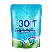 China 30% RPET Laundry Pod Bags GRS Certified SIOC E-commerce Ready for sale