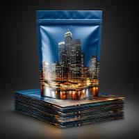 China Custom City Nightscape Print Tri-Seal Child-Resistant Bags ASTM F963 80-200μm for sale