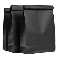 China Food Safety Grade Blank Black Kraft Paper Bags 10-60cm Width Custom Branding Wholesale for sale