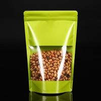 China Custom Digital Printed Stand Up Bags 10-70cm Width Food Packaging Transparent Window for sale