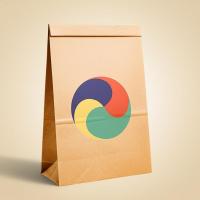 China Custom Printed Kraft Paper Bags Bulk Eco-Friendly 10-Color Logo Printing 50-120 Microns for sale