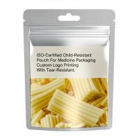 China ISO Certified Child Resistant Pouch for Medicine Packaging 50 to 140 Microns Custom Logo for sale