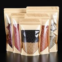China Moisture Resistant Stand Up Bags with Transparent Window 50-120 Micron for Dry Food Packaging for sale