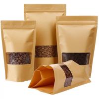 China Recyclable Kraft Paper Pouches with Transparent Windows Custom Printing 10-70 cm Width for sale