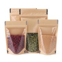China Custom Food Grade Zip Lock Stand Up Pouches 50-120 Micron for Dry Food Packaging with Clear Window for sale