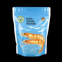 China Custom Printed Frozen Seafood Gusseted Bag with Transparent Window 100-160 Micron Moisture-Proof for sale