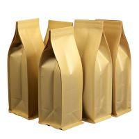 China Wholesale Flat Bottom Food Packaging Bags Custom Printed Coffee Tea Pouches 80-200 Microns for sale